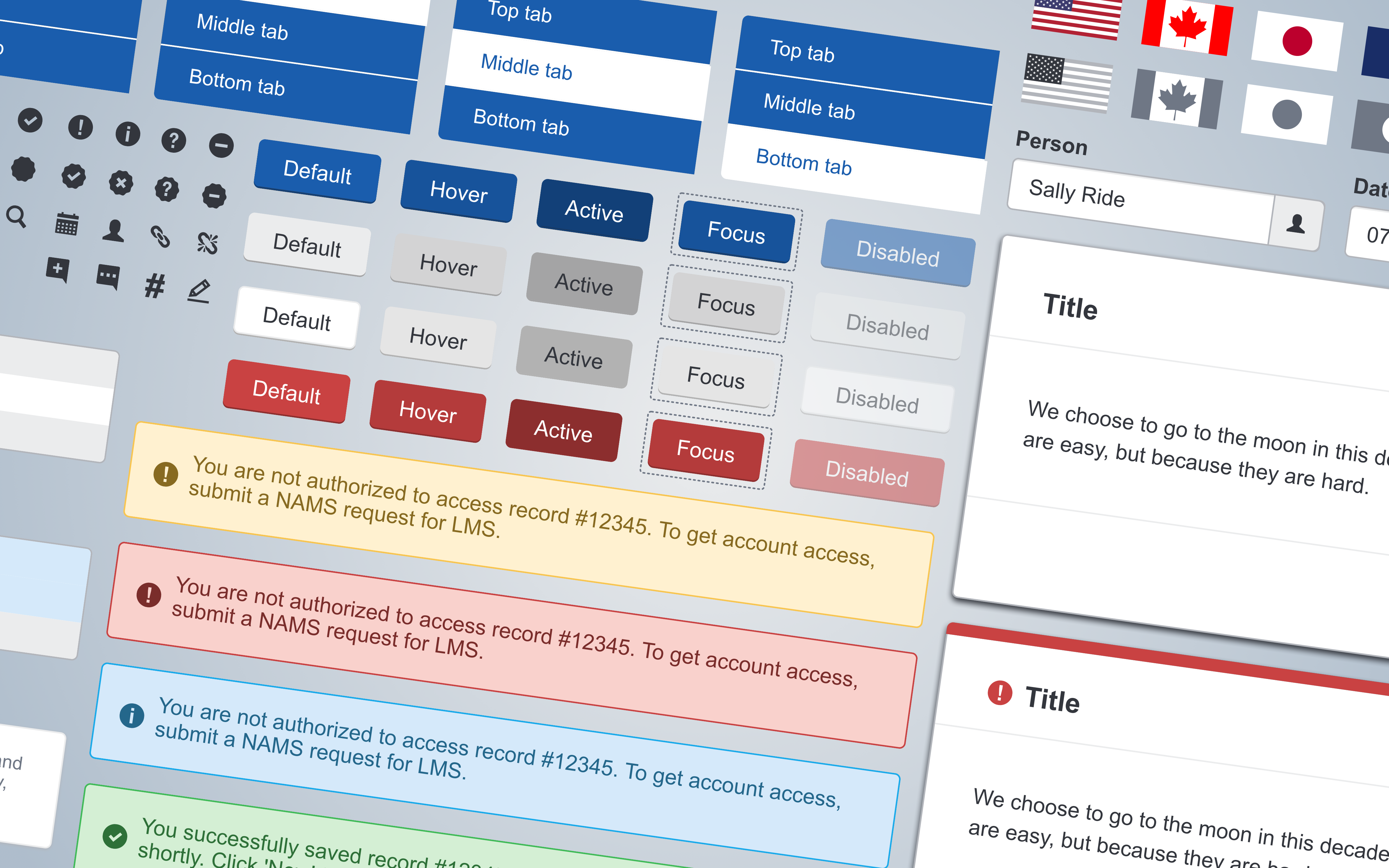 The anatomy of a component in a design system